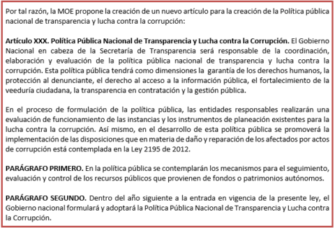 Consideraciones en materia de participación política y transparencia ...