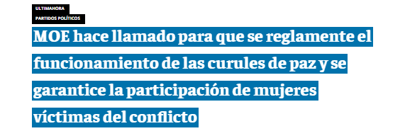 EL TIEMPO CITREP - MOE - Misión de Observación Electoral
